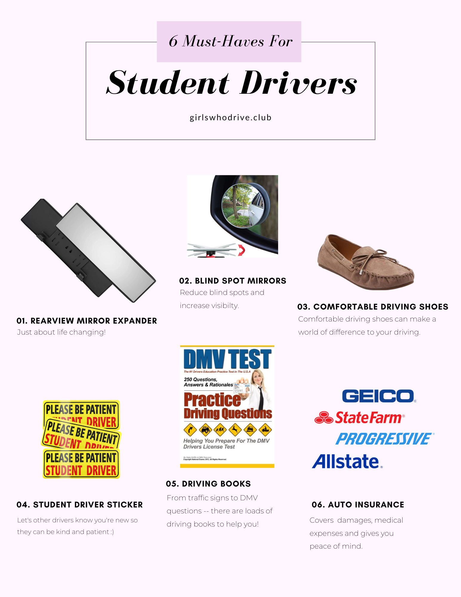 Top 6 Must-Haves for Student Drivers - Girls Who Drive