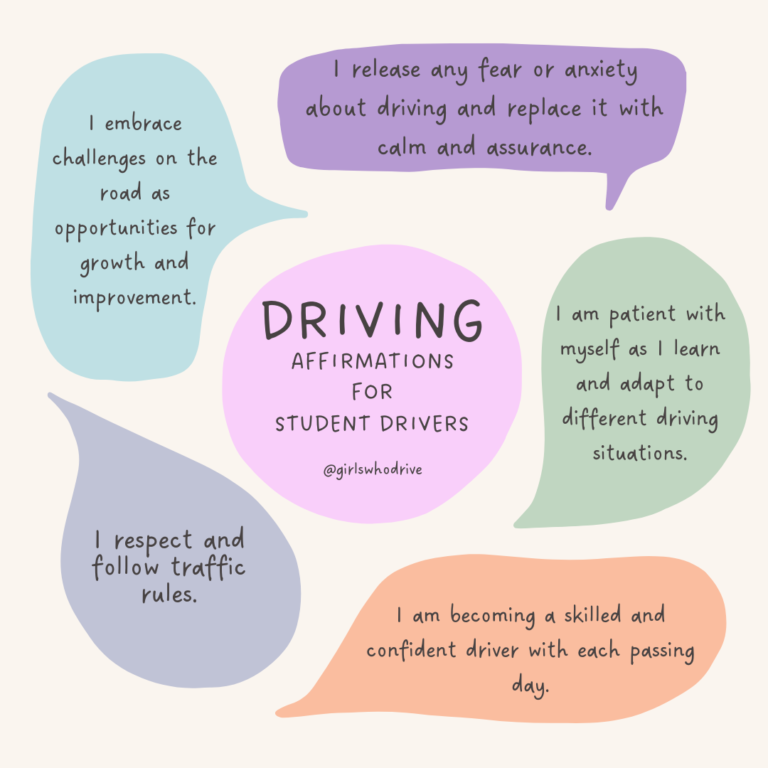 10 Good Driving Affirmations For Student Drivers - Girls Who Drive